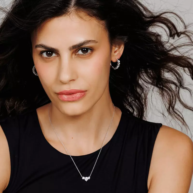 Classic Three-Stone Lab Diamond Pendant - 14K Yellow Gold