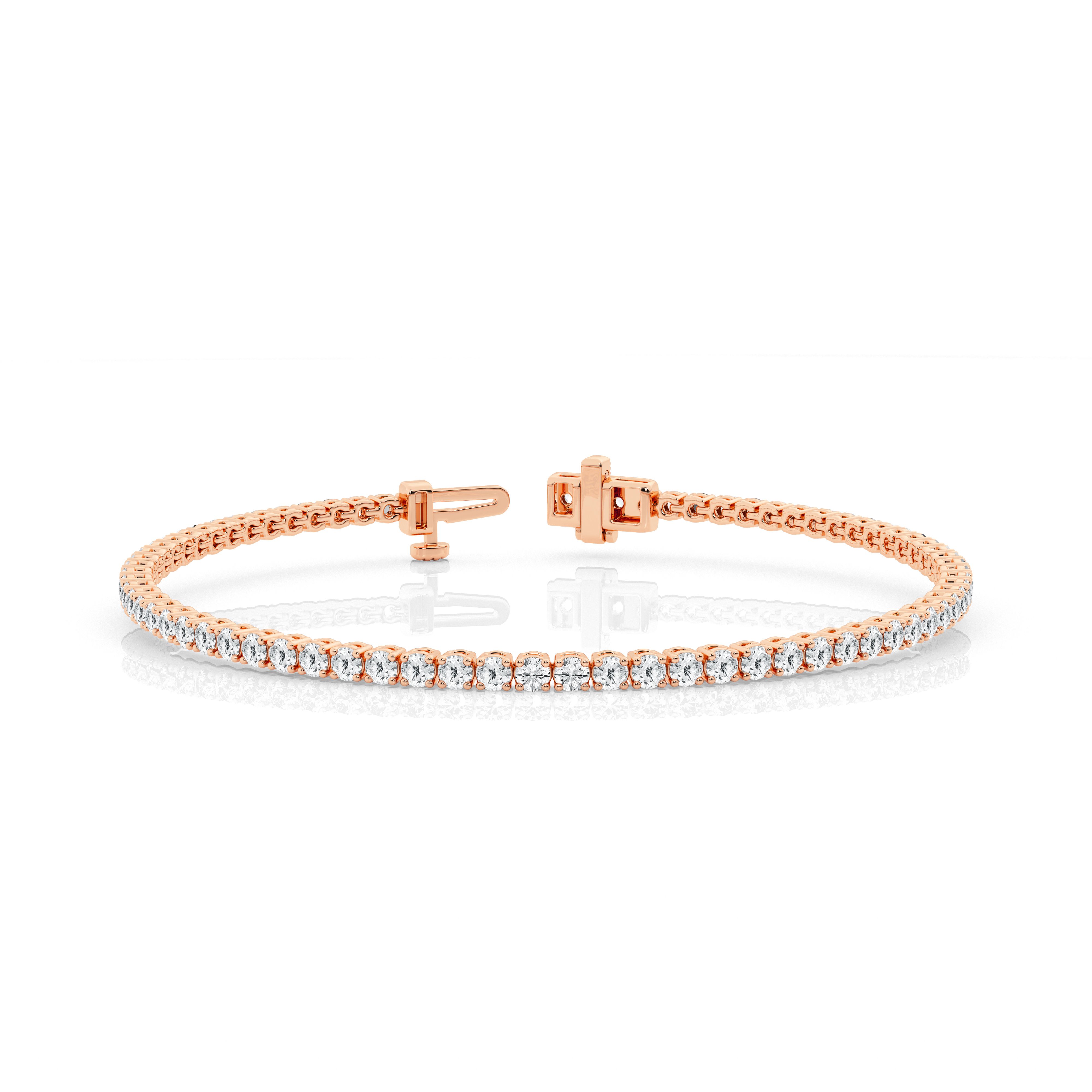 Four-Prong Lab Diamond Tennis Bracelet (2 ct. tw.) - 14K Rose Gold